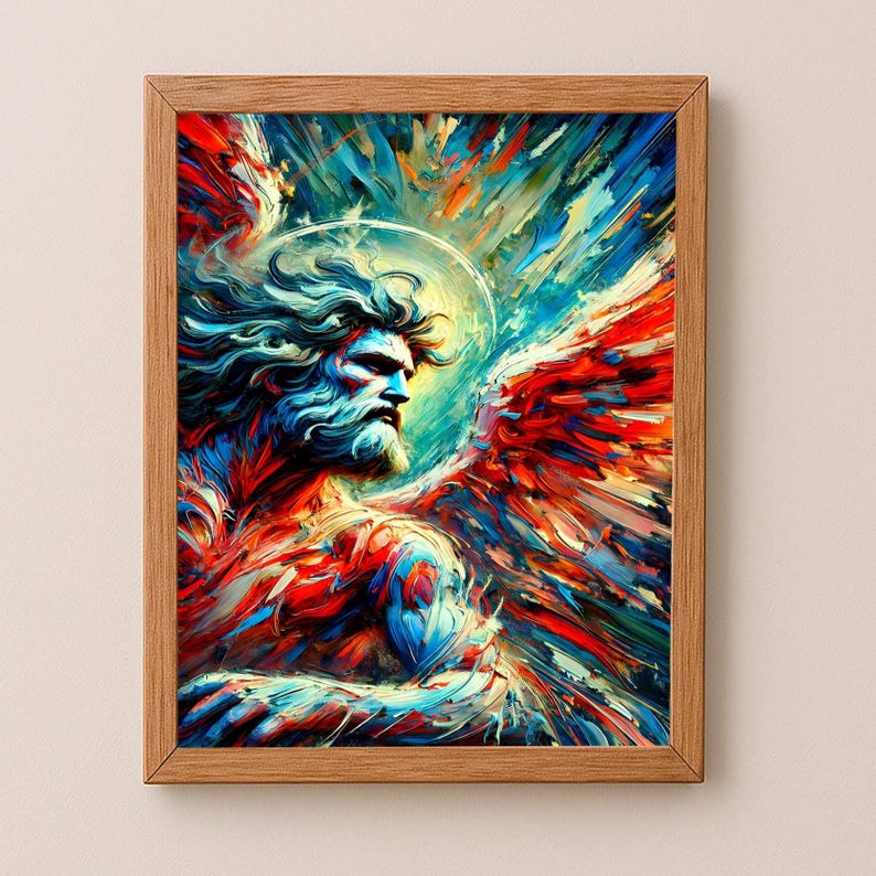 Archangel Gabriel Wall Art, Divine Messenger Art Print for Spiritual ...