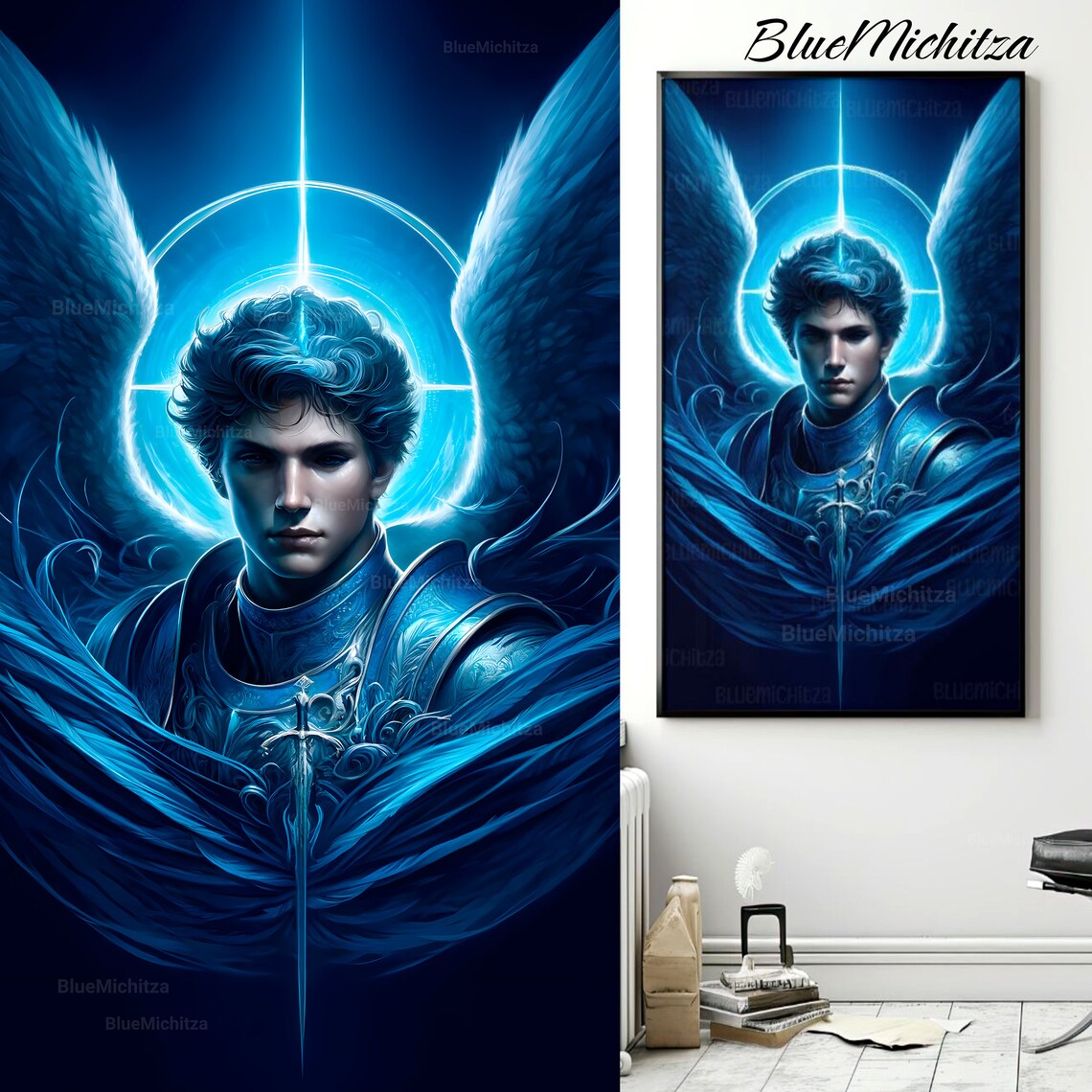 Archangel Michael Wall Art, Protector & Leader in Spiritual Battles ...