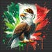 Mexican Flag Eagle PNG Mexico Clipart Sublimation Tshirt Design, Patriotic Png Mexico Eagle Clip ...