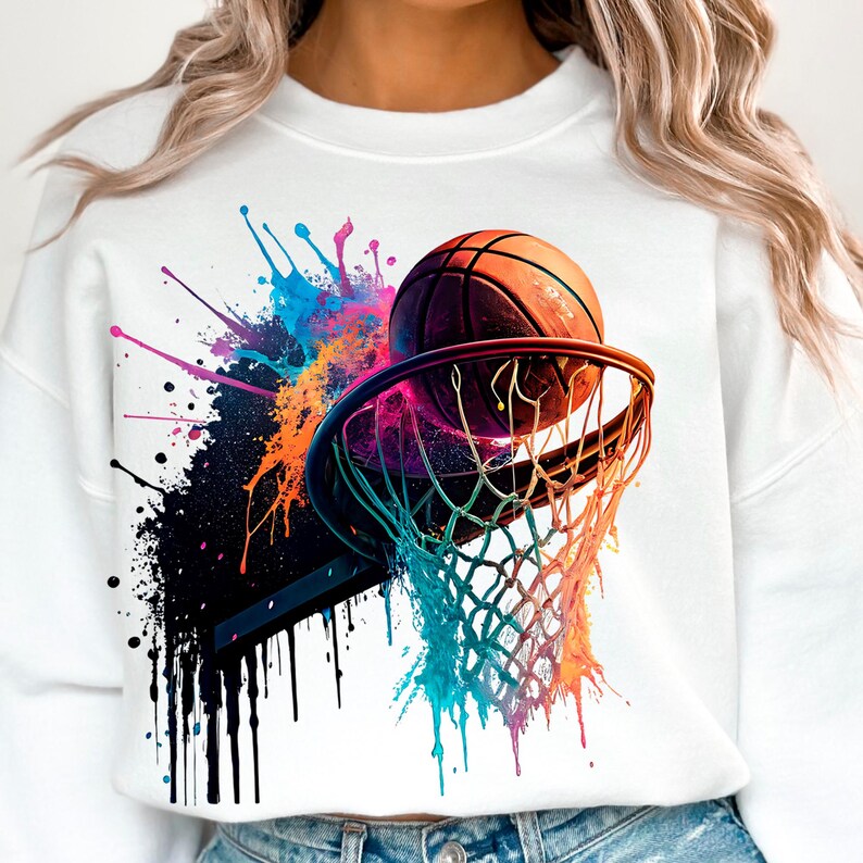 Basketball Drip PNG Neon Graffiti Basketball Drip PNG Basketball T ...