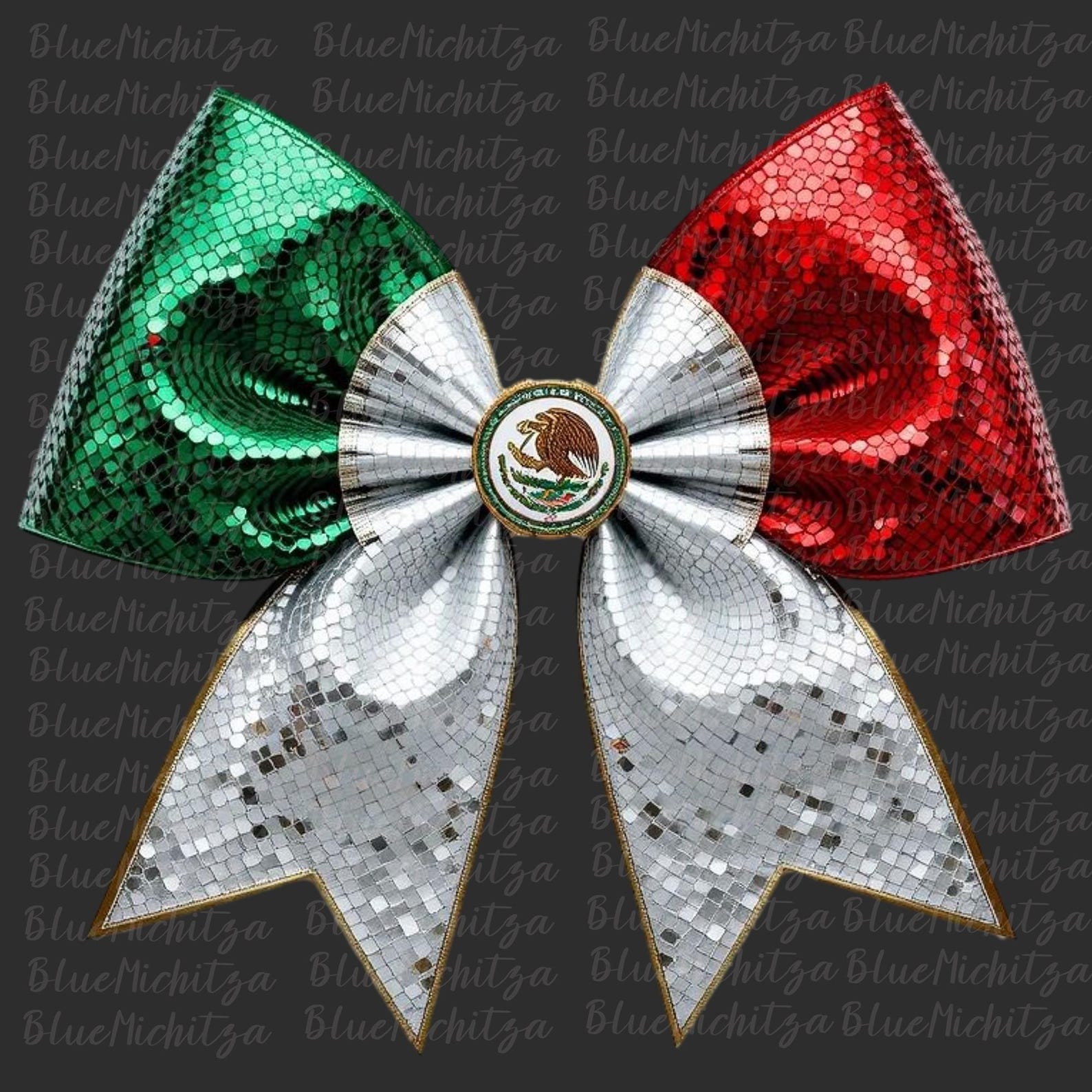 Mexican Bow PNG Sublimation Design Mexico Flag Proud Mexican Sequins ...