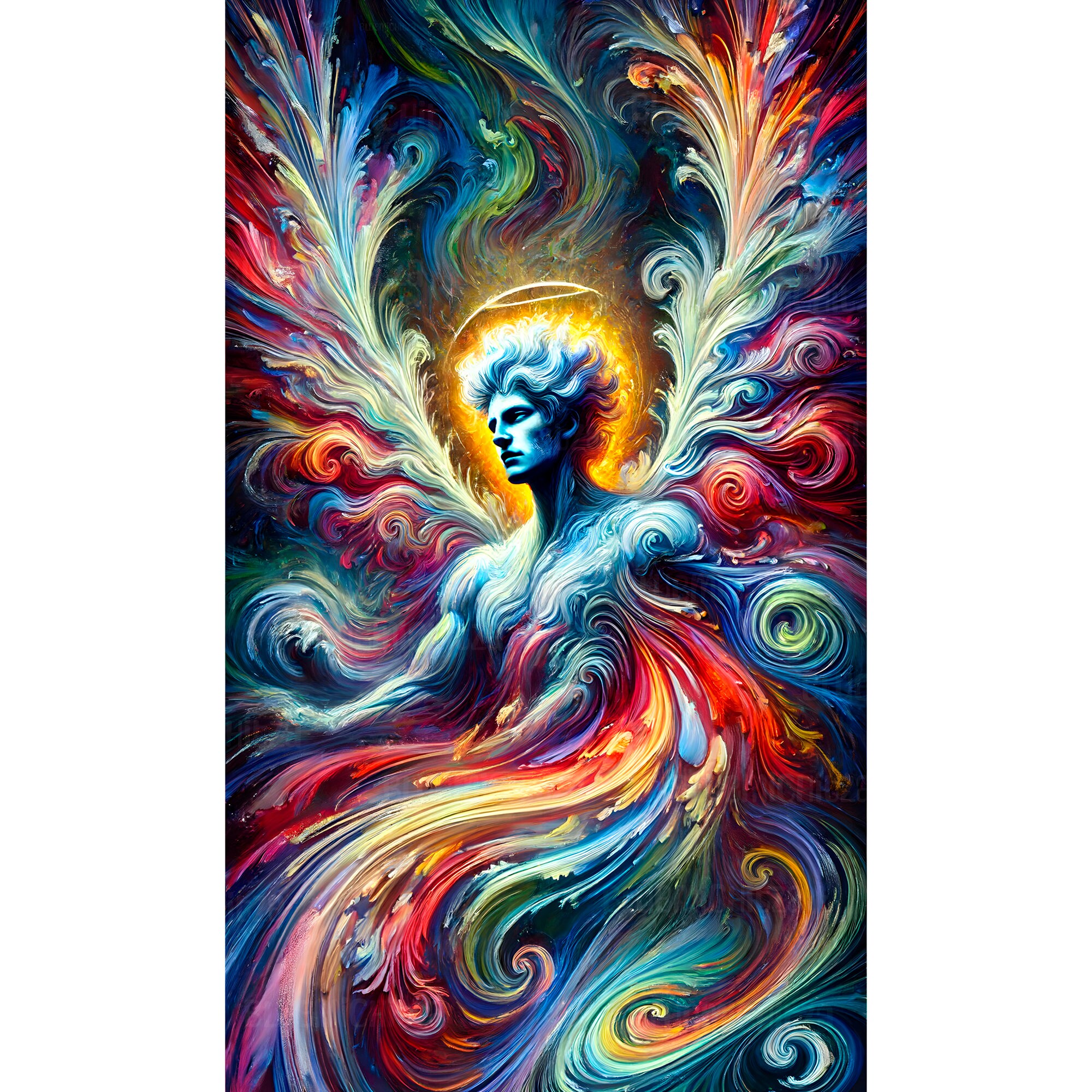 Archangel Metatron Wall Art, Sacred Geometry, Celestial Energy, and ...