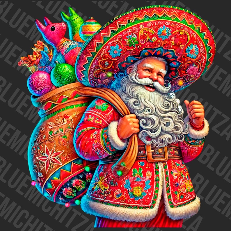 Mexican Christmas Png, Mexican Santa Png ,mexican Christmas Shirt Png ...