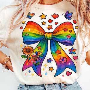 Coquette Pride Bow Png LGBTQ Bow Png, LGBTQ Png Love is Love Png ...