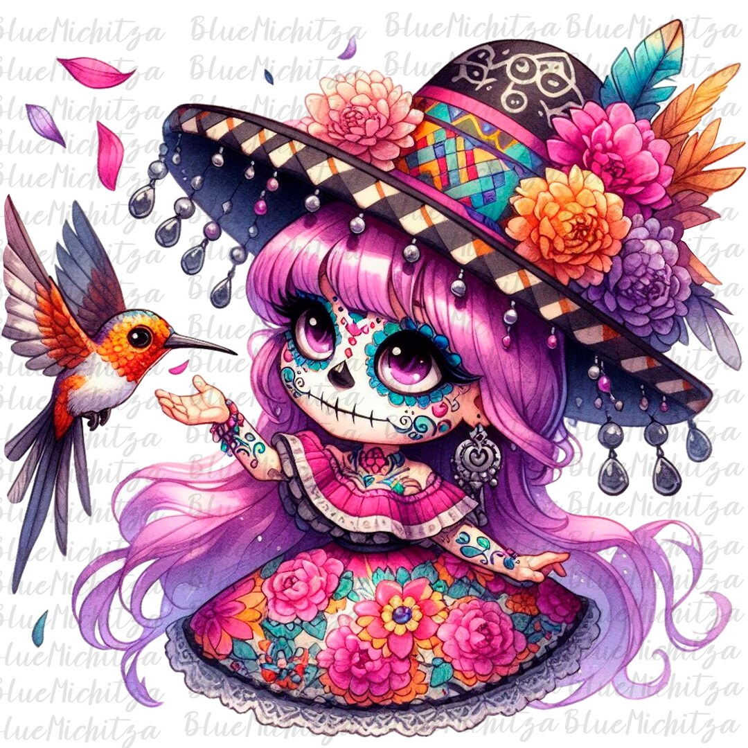 Colorful Catrina Png Day of the Dead PNG La Catrina Boy Halloween ...