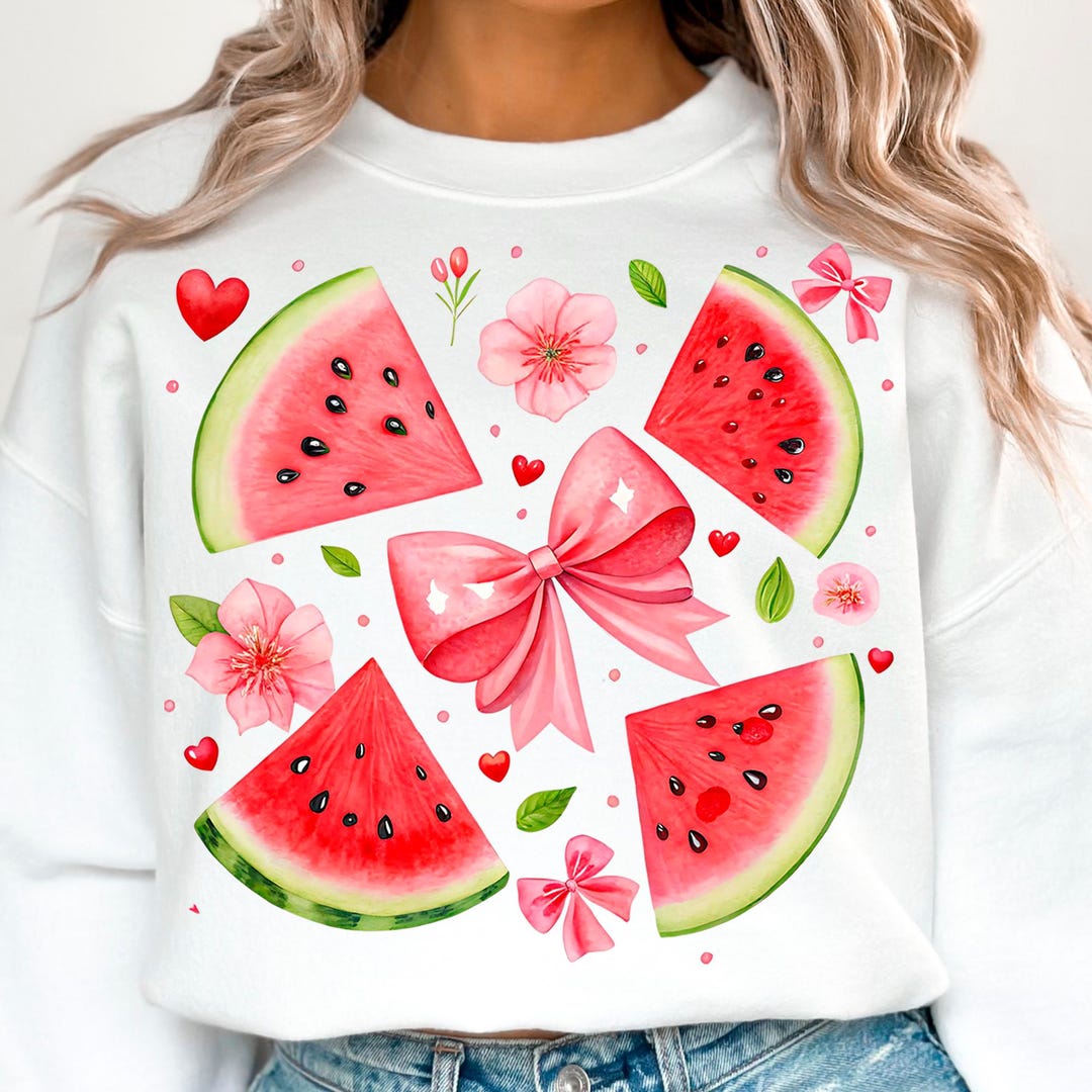 Boho Watermelon Strawberry Coquette PNG Colorful PNG Watermelon ...