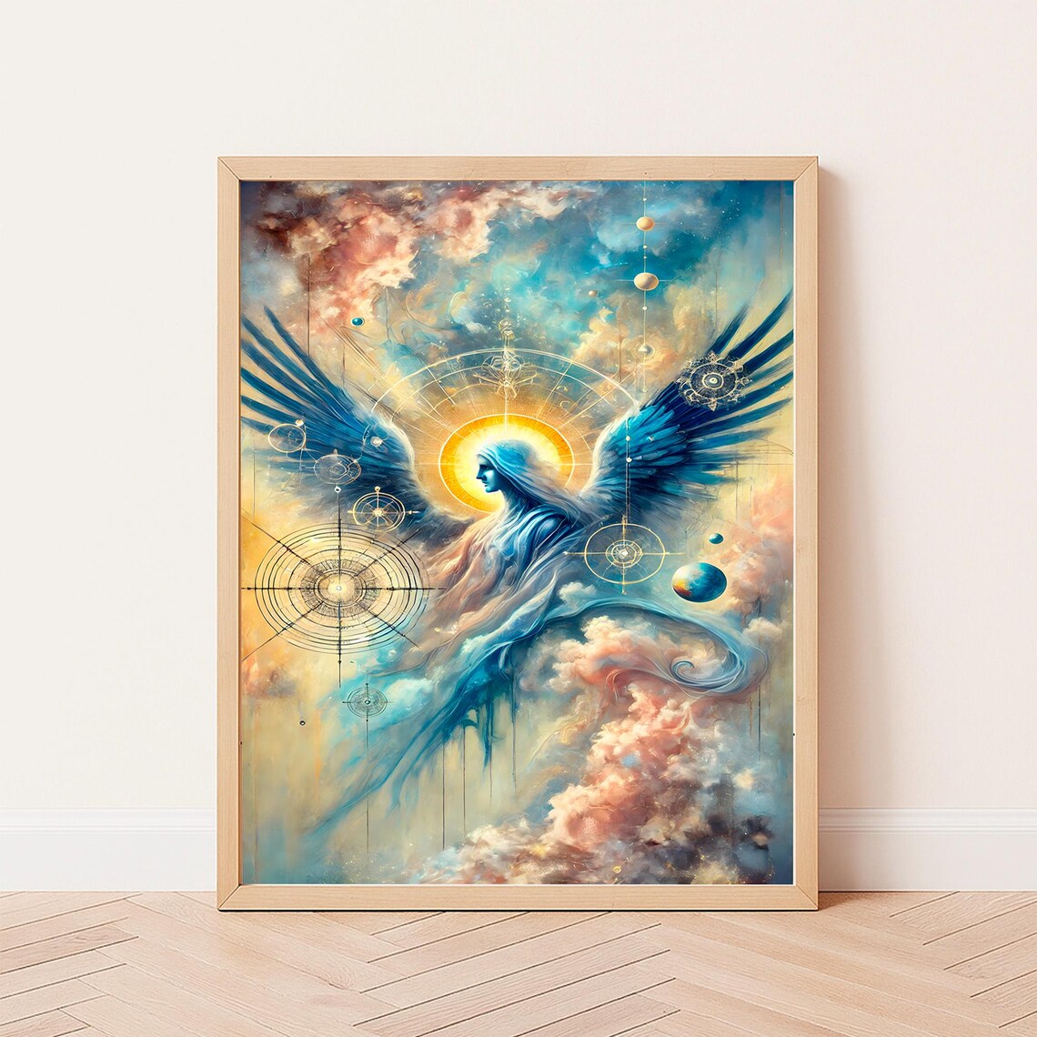 Archangel Raziel, Celestial Art - Mystical Spiritual Angel Decor With ...