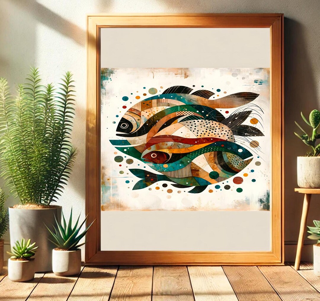 Stunning Abstract Fish Wall Art, Decorate With Modern, Printable ...
