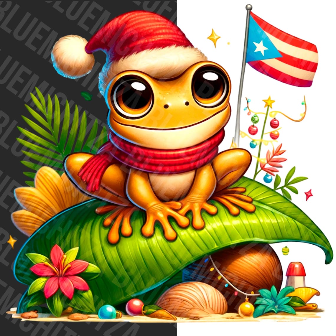 Puerto Rico Png, Puerto Rico Christmas PNG, Navidad Boricua PNG ...