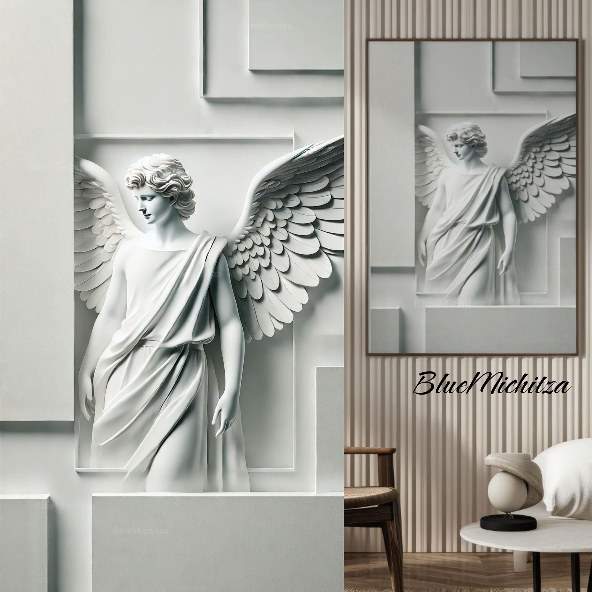Archangel Gabriel Print, Divine Messenger Angel Decor, Heavenly ...