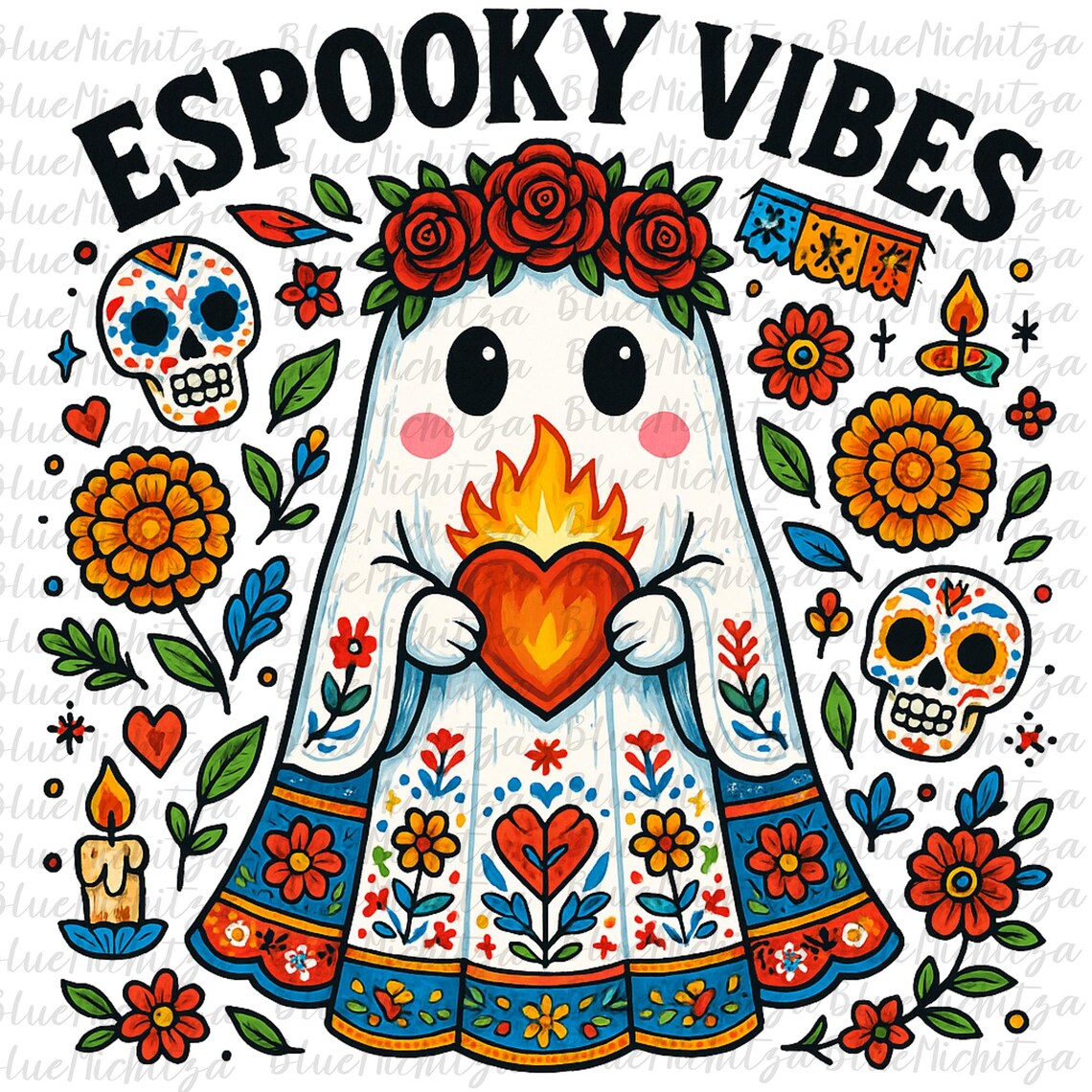 Mexicanvibes Ghost PNG Halloween Spanish Ghost PNG Day of the Dead ...