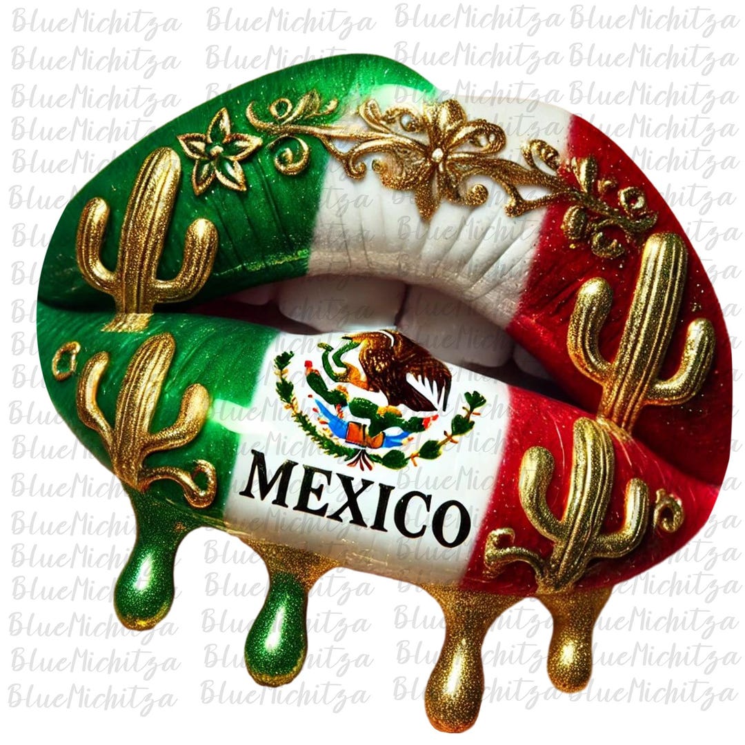 Realistic Mexican Lips Png, Viva Mexico Png, Mexican Independence Day ...