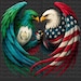 Guatemala Quetzal USA Eagle Flags Guatemalanamerican Patriotic Png ...