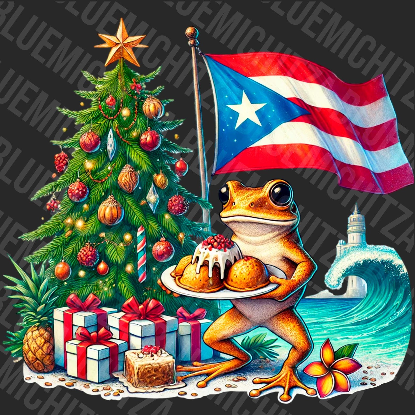 Navidad Puerto Rico PNG, Navidad Boricua PNG, Coqui Arroz Con Dulce Y ...