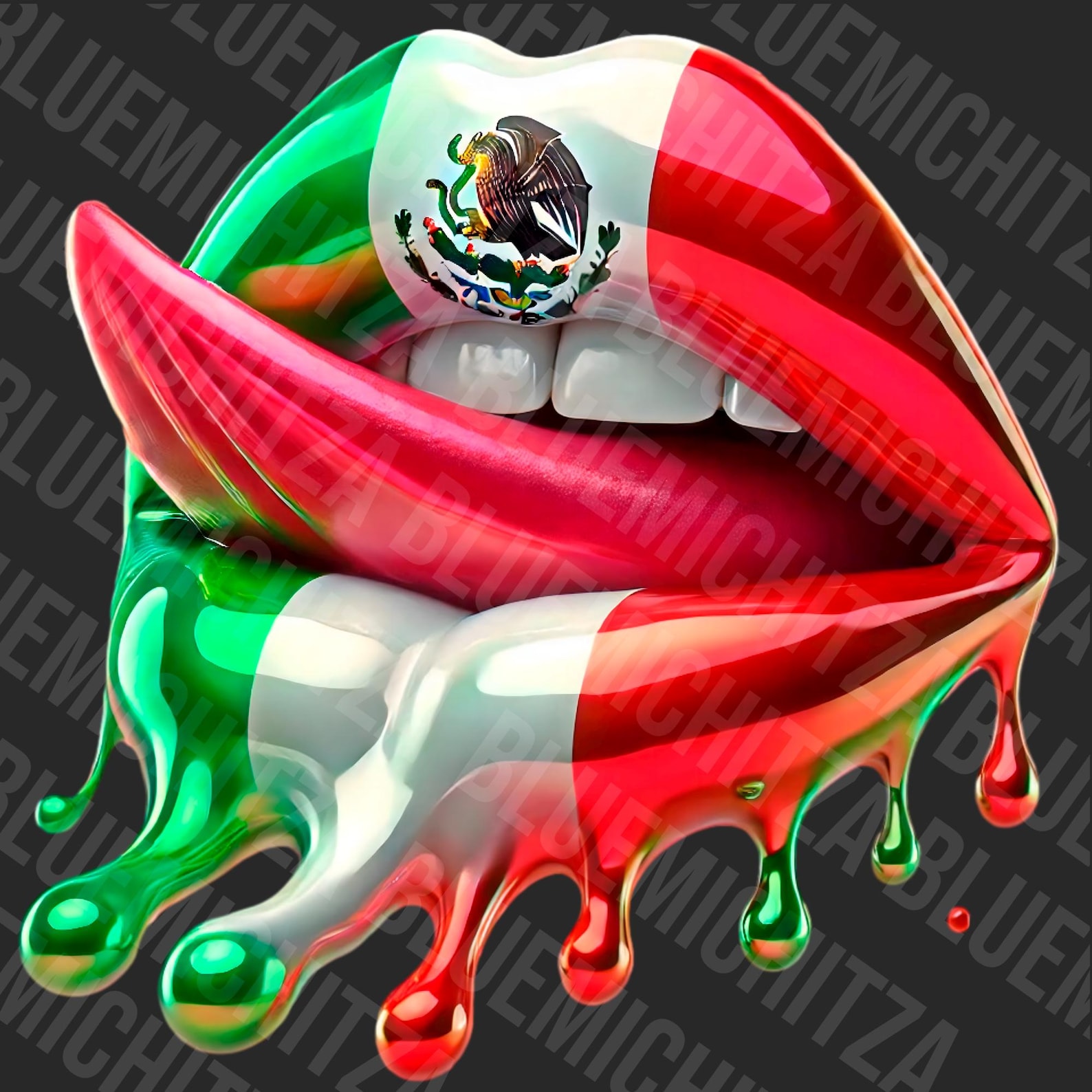 Dripping Mexican Lips Png, Viva Mexico Designs Png, Mexican Flag ...