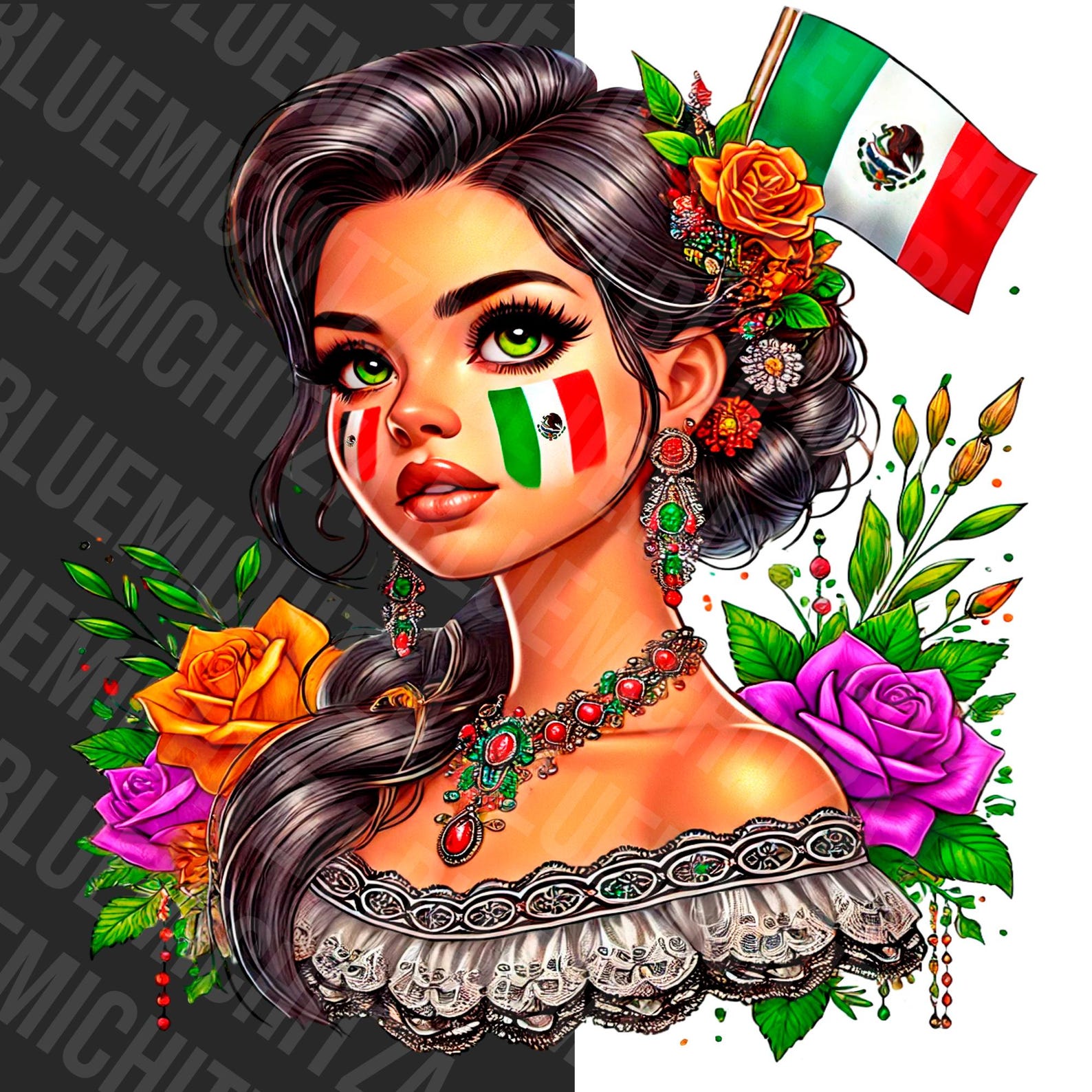 Mexican Girl Png Mexican Pride Png Mexico Flag Png Mexican Girl