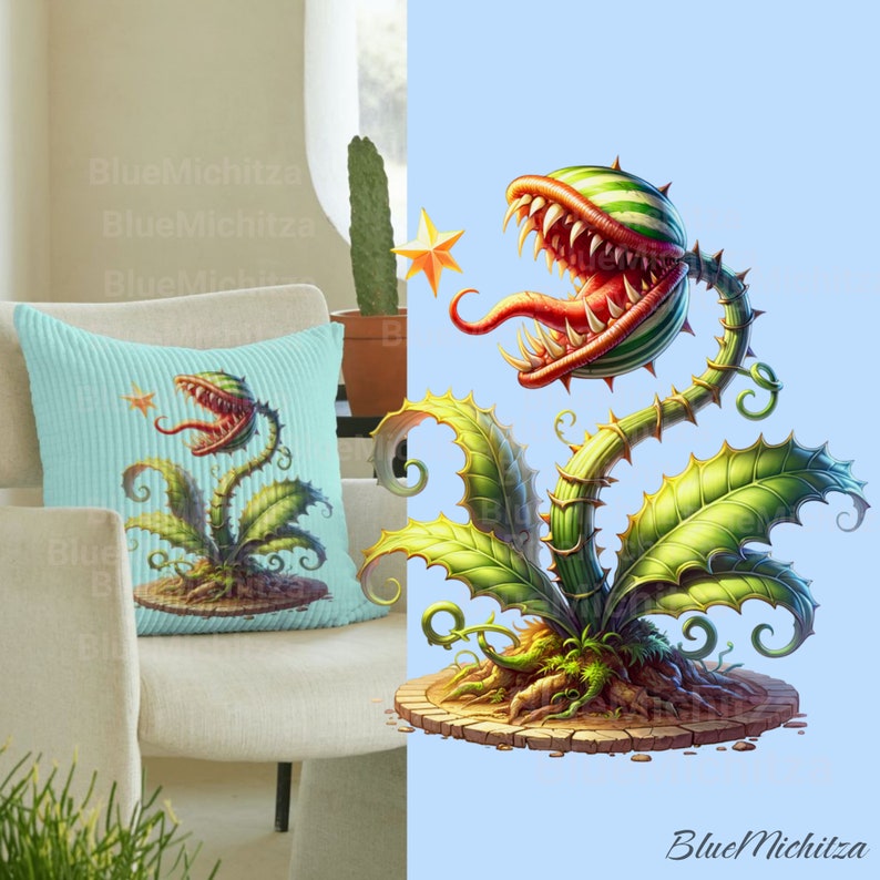 Carnivorous Plant PNG, Fantasy Flytrap for Sublimate, Nature's Magic ...