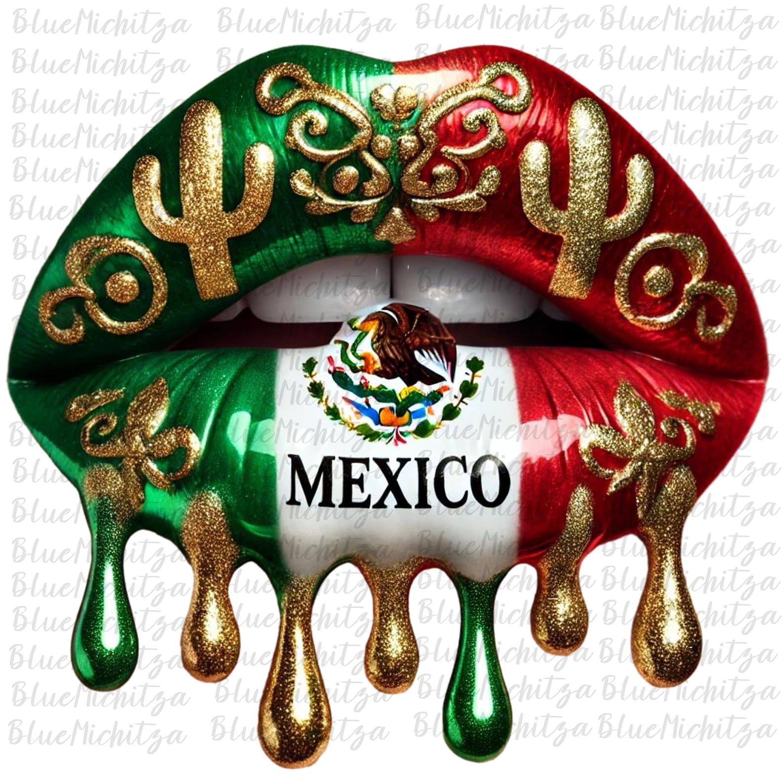 Realistic Mexican Lips Png, Viva Mexico Png, Mexican Independence Day ...