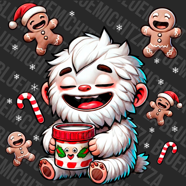 Yeti Christmas PNG, Yeti Christmas Clipart, Yeti Cute Monster Coffee ...