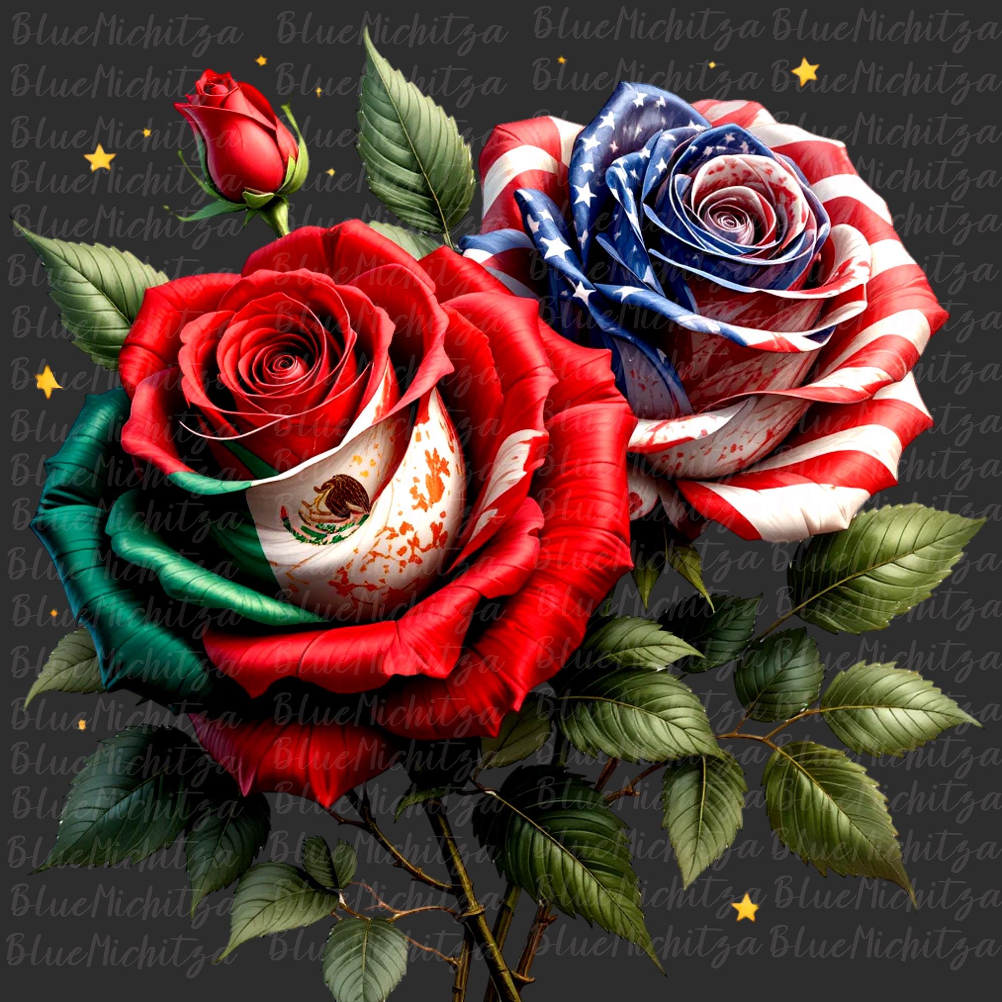 15 De Septiembre PNG Mexico USA Flag Mexican Flag PNG Floral American ...