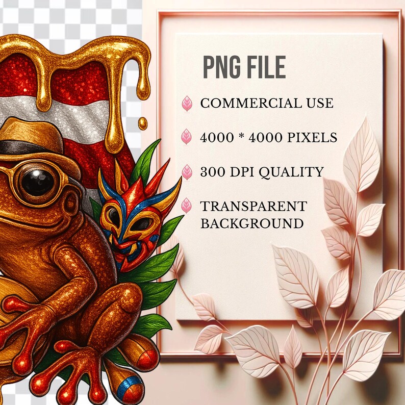Coqui Frog Gold Glitter PNG Tree Frog Puerto Rico Frog Boricua Frog ...