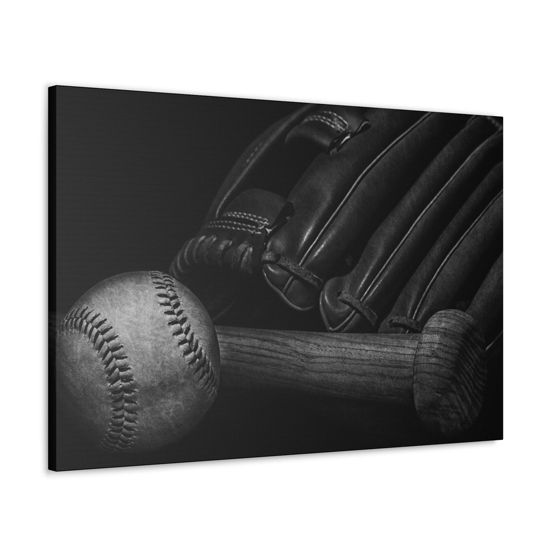 Baseball Canvas Wall Art | Baseball Bat | Baseball Glove | Baseball ...