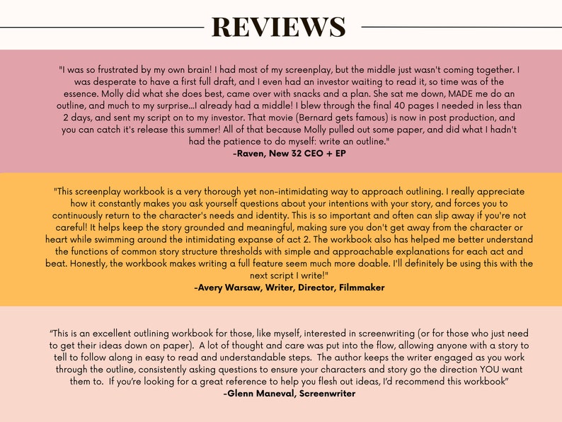 Outlining Your Screenplay Printable Screenwriting Resource - Etsy