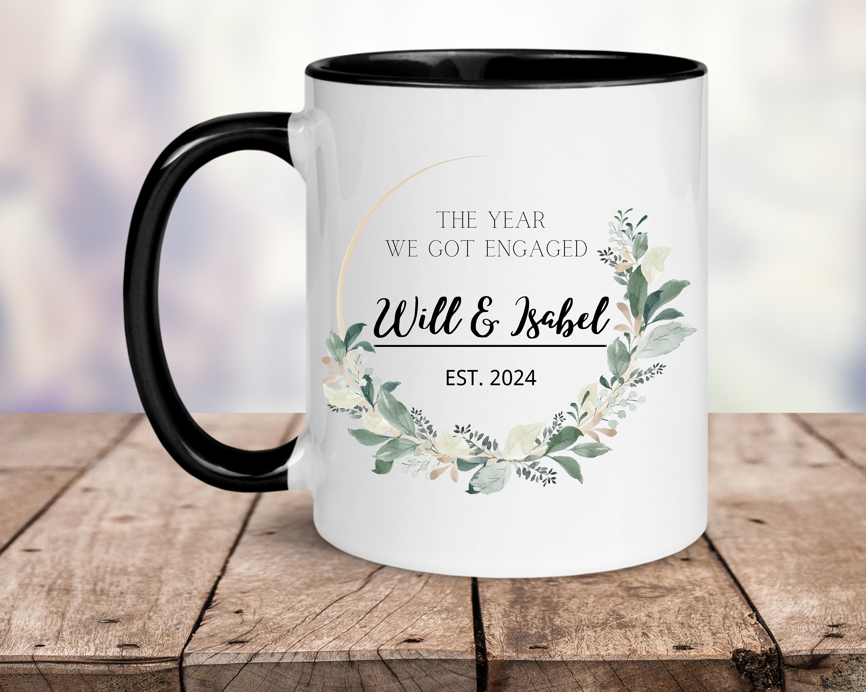 The Year We Got Engaged Personalized Mug, Gift for Engagement, We Got ...