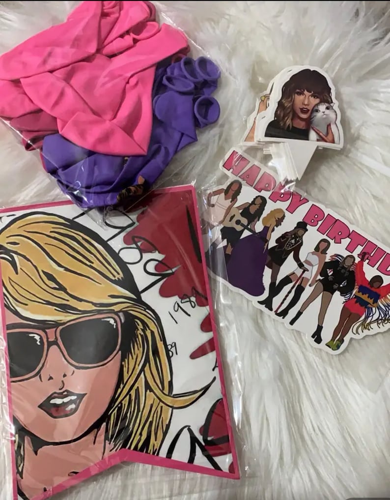 44pc Taylor Swift Birthday Decorations Party Kit Happy Birth-tay ...