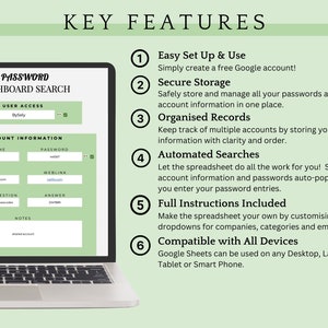 Password Tracker Google Sheets Account Password Book Account ...