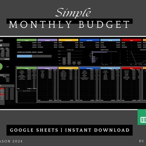 Budget Planner | Google Sheets | Monthly Budget Spreadsheet | Paycheck ...
