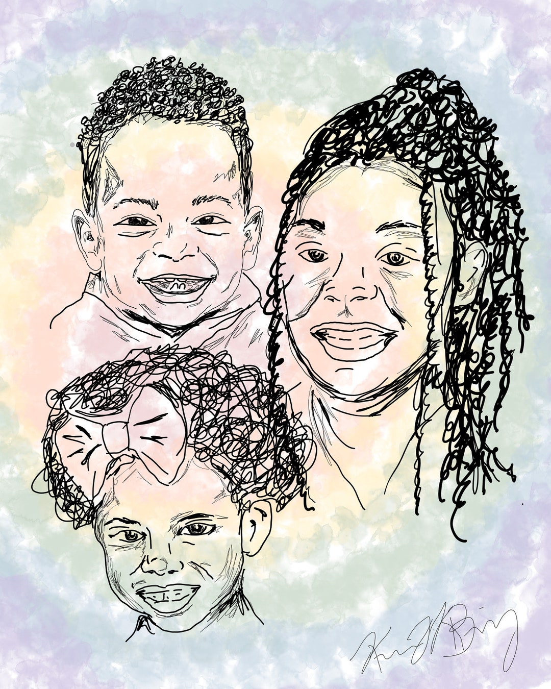 Digital Line Drawing - Etsy