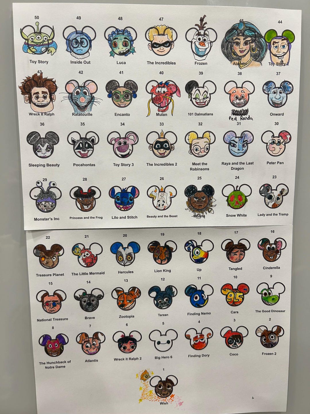 100-day Disney Movie Countdown | Printable Vacation Countdown | Digital ...
