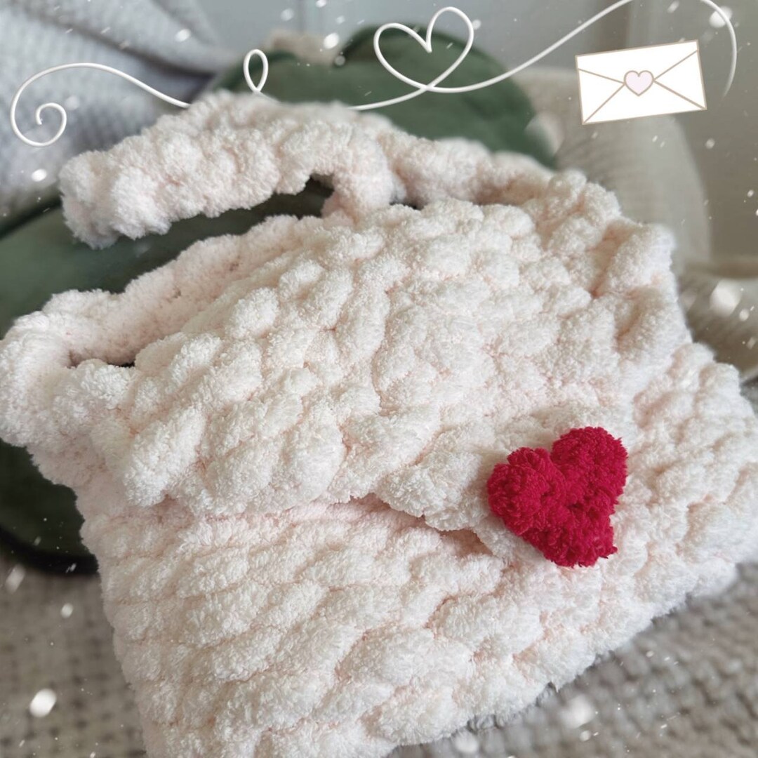 Love Letter Hand Knitted Purse, Valentines Purse, Gift for Her ...