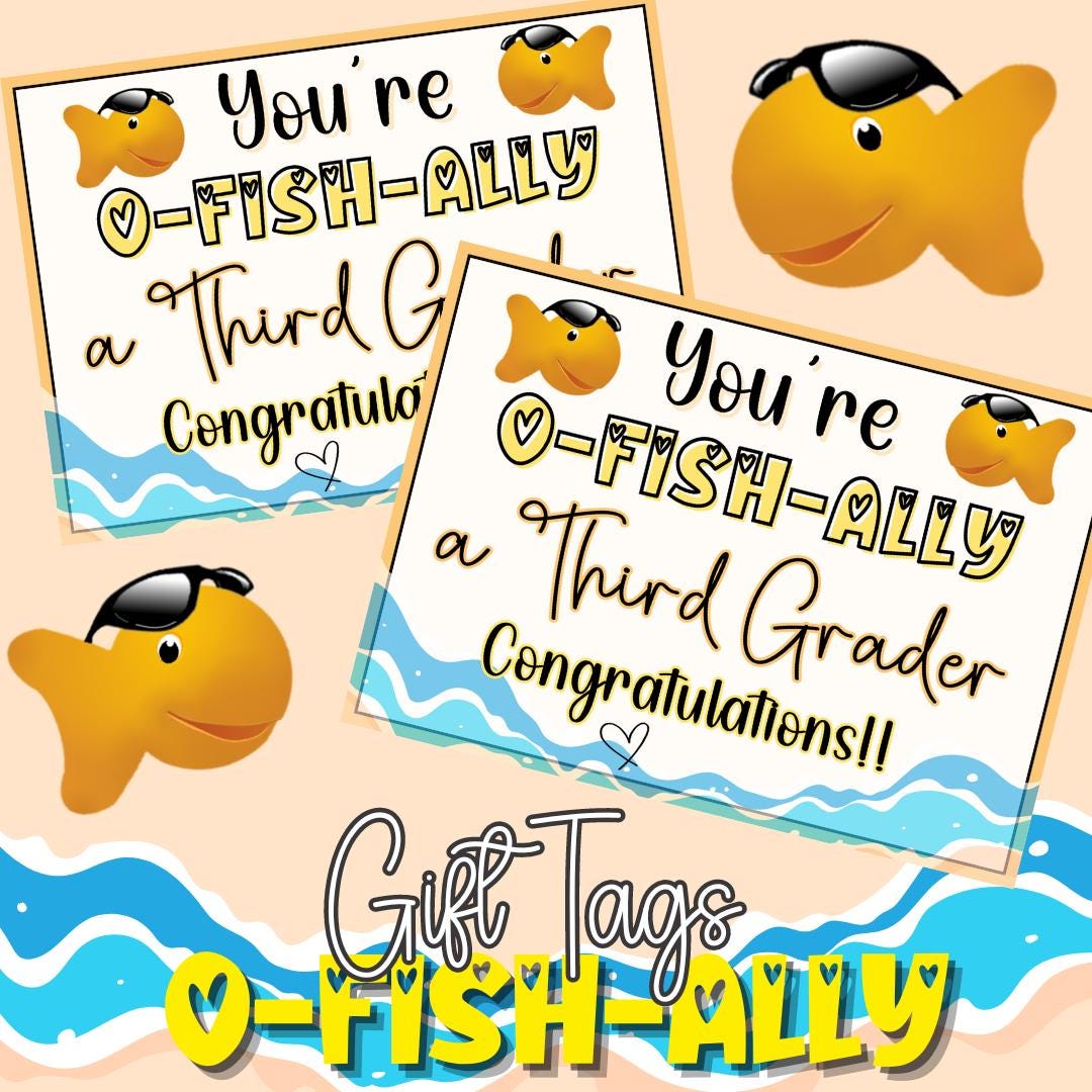 Goldfish Back to School Tags Ofishally in ..... EDITABLE End of School ...