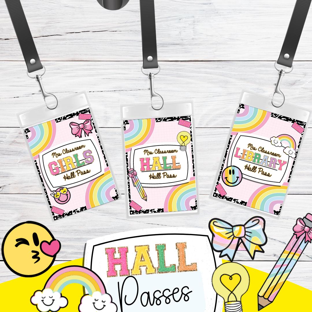 Hall Passes- Classroom - Composition Notebook, Rainbow, Emotions ...