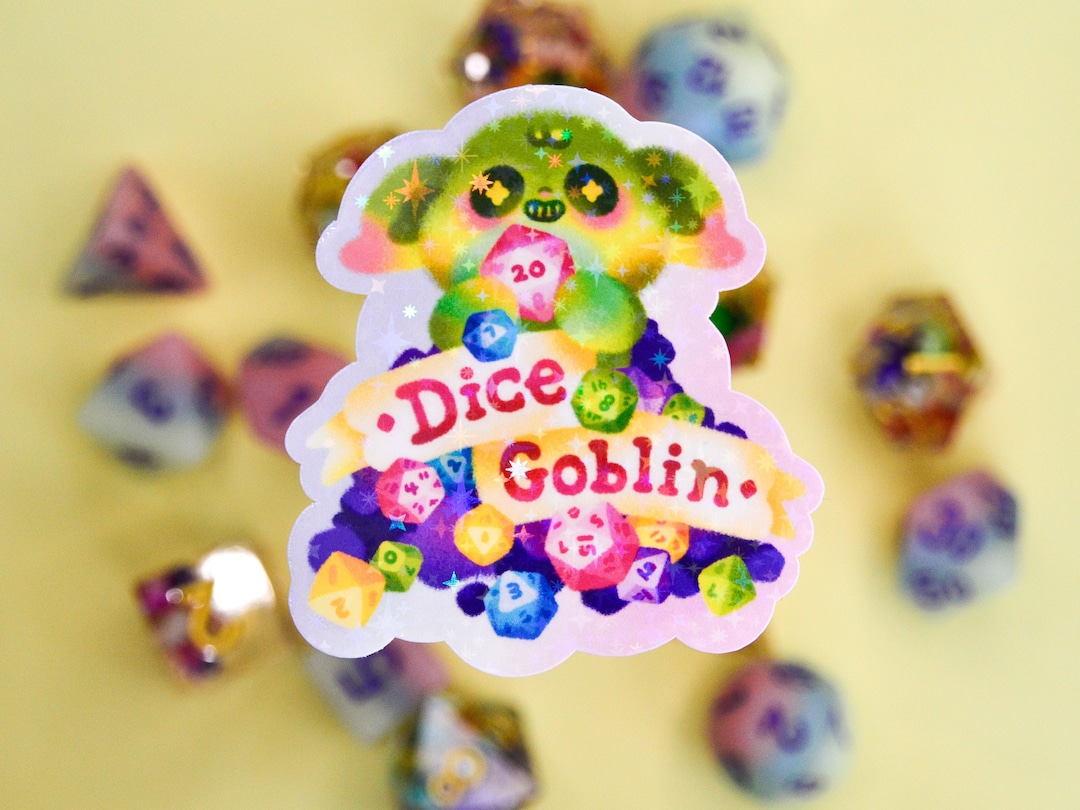 Dice Goblin Vinyl Sticker - Dnd Decal, TTRPG Laptop Sticker, Tabletop ...
