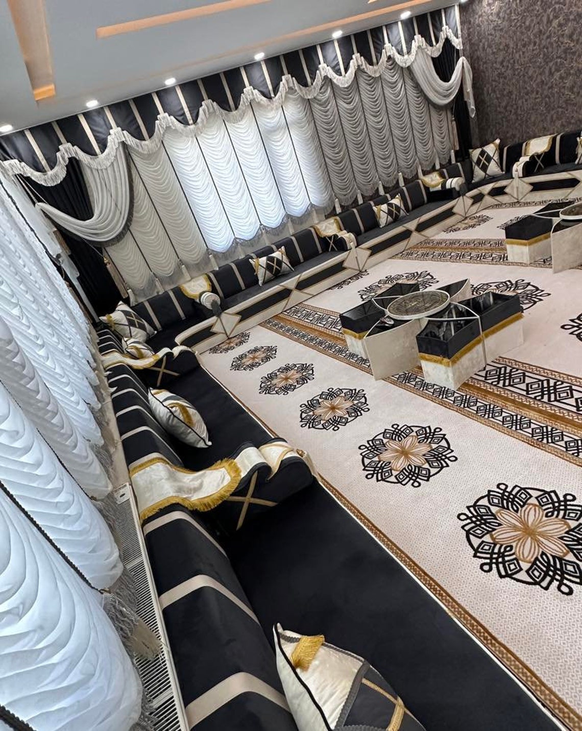 Custom Size Arabic Floor Sofa, Arabian Sofa, Moroccan Sofa Set, Arabic ...