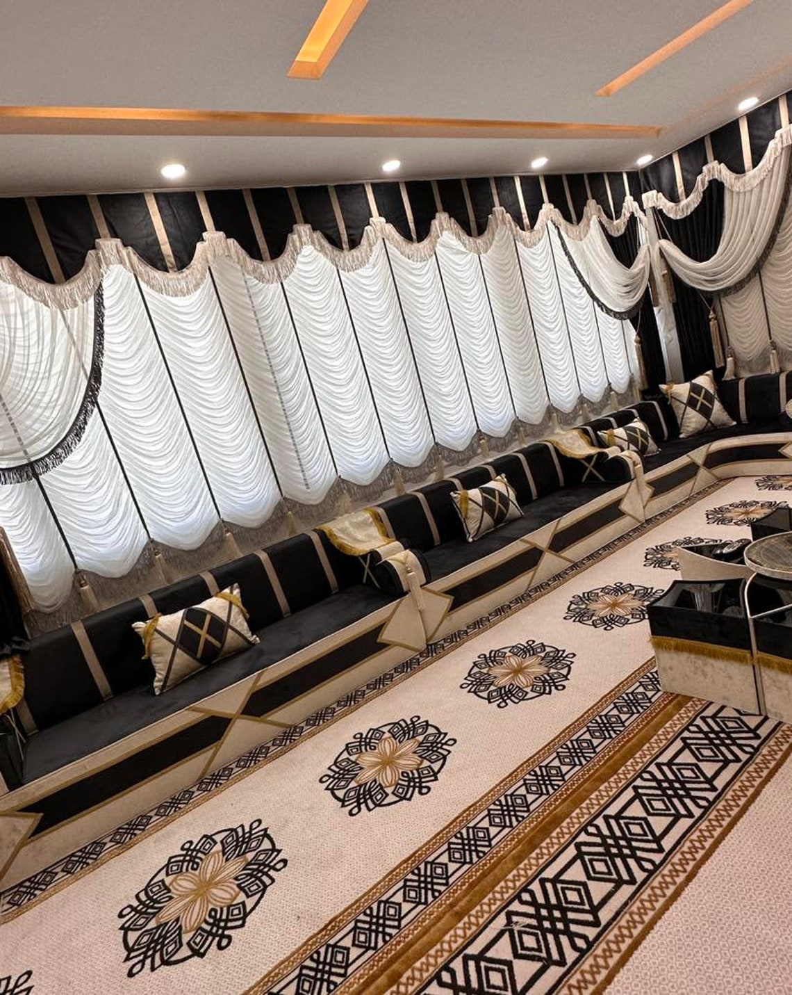 Custom Size Arabic Floor Sofa, Arabian Sofa, Moroccan Sofa Set, Arabic ...