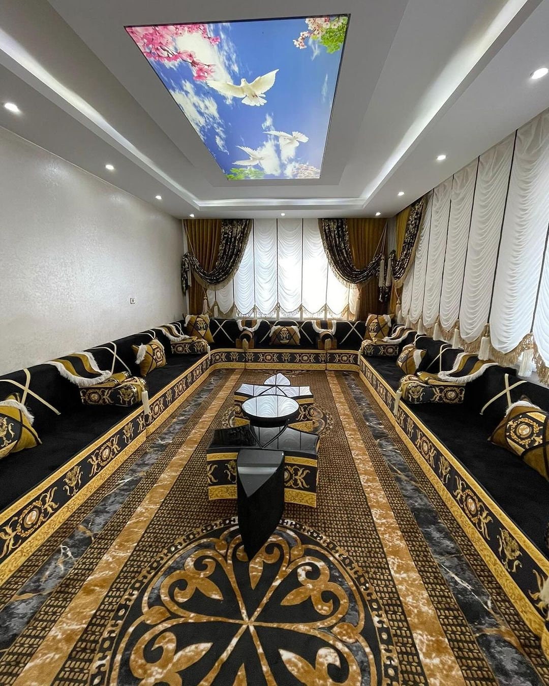 Custom Size Sofa Set, Arabic Floor Couch, Moroccan Sofa Set, Arabic ...