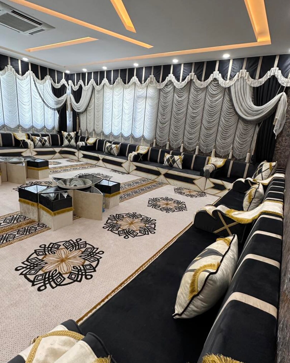 Custom Size Arabic Floor Sofa, Arabian Sofa, Moroccan Sofa Set, Arabic ...