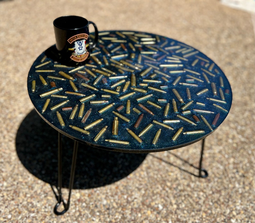 20" Round Brass Casings Table - Etsy