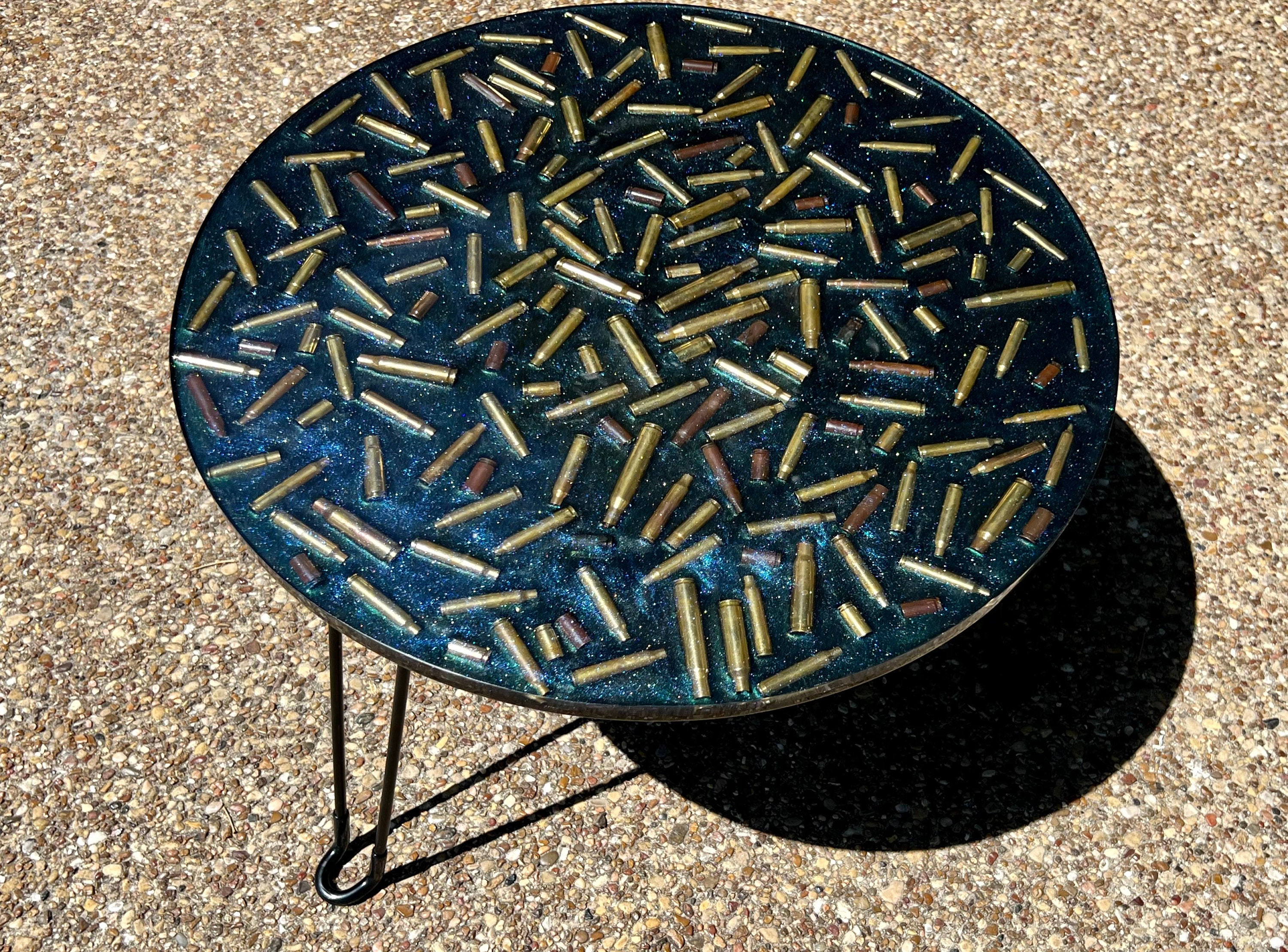 20" Round Brass Casings Table - Etsy