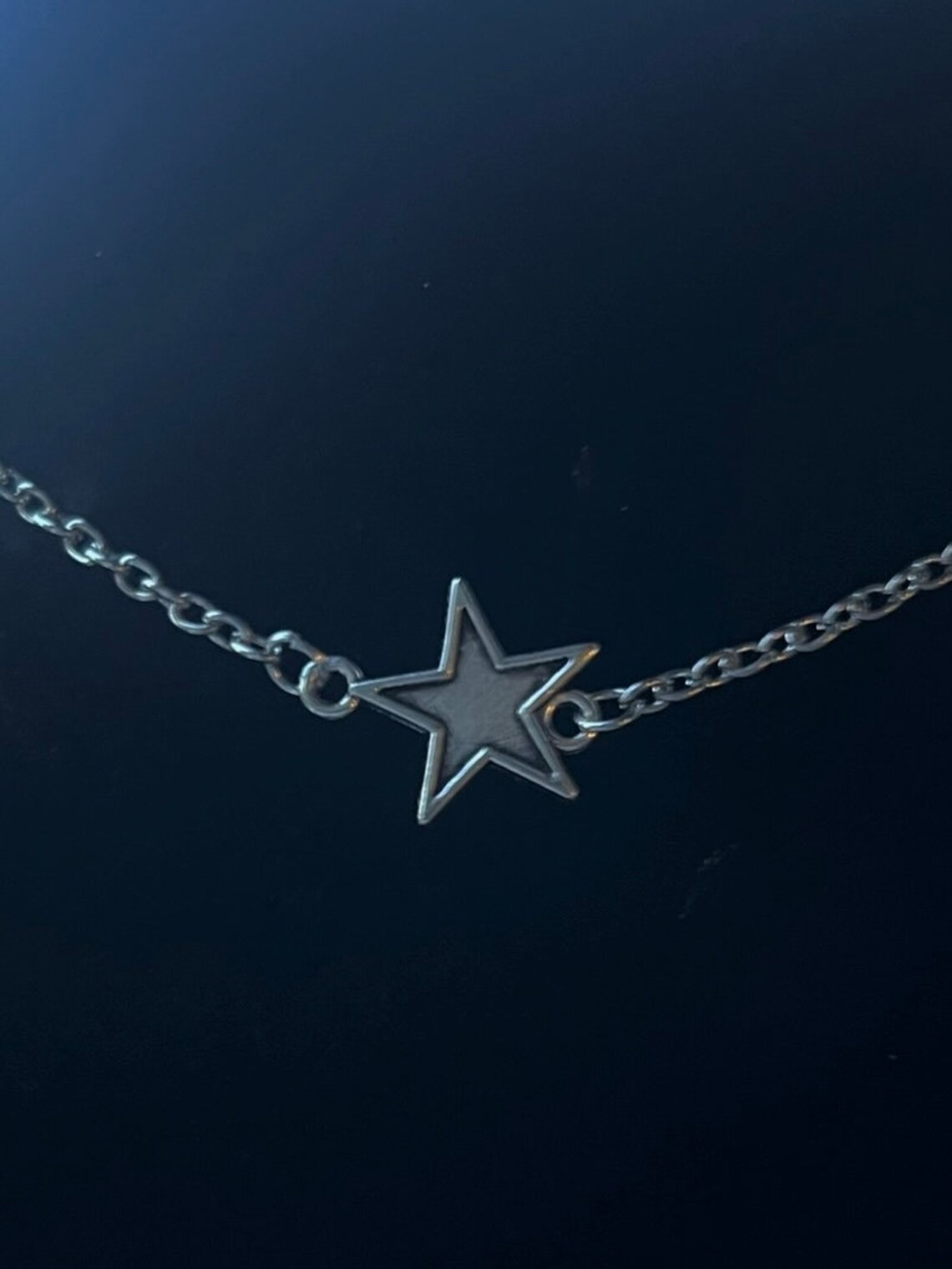 Silver Star Necklace Y2K Rockstar Grunge - Etsy