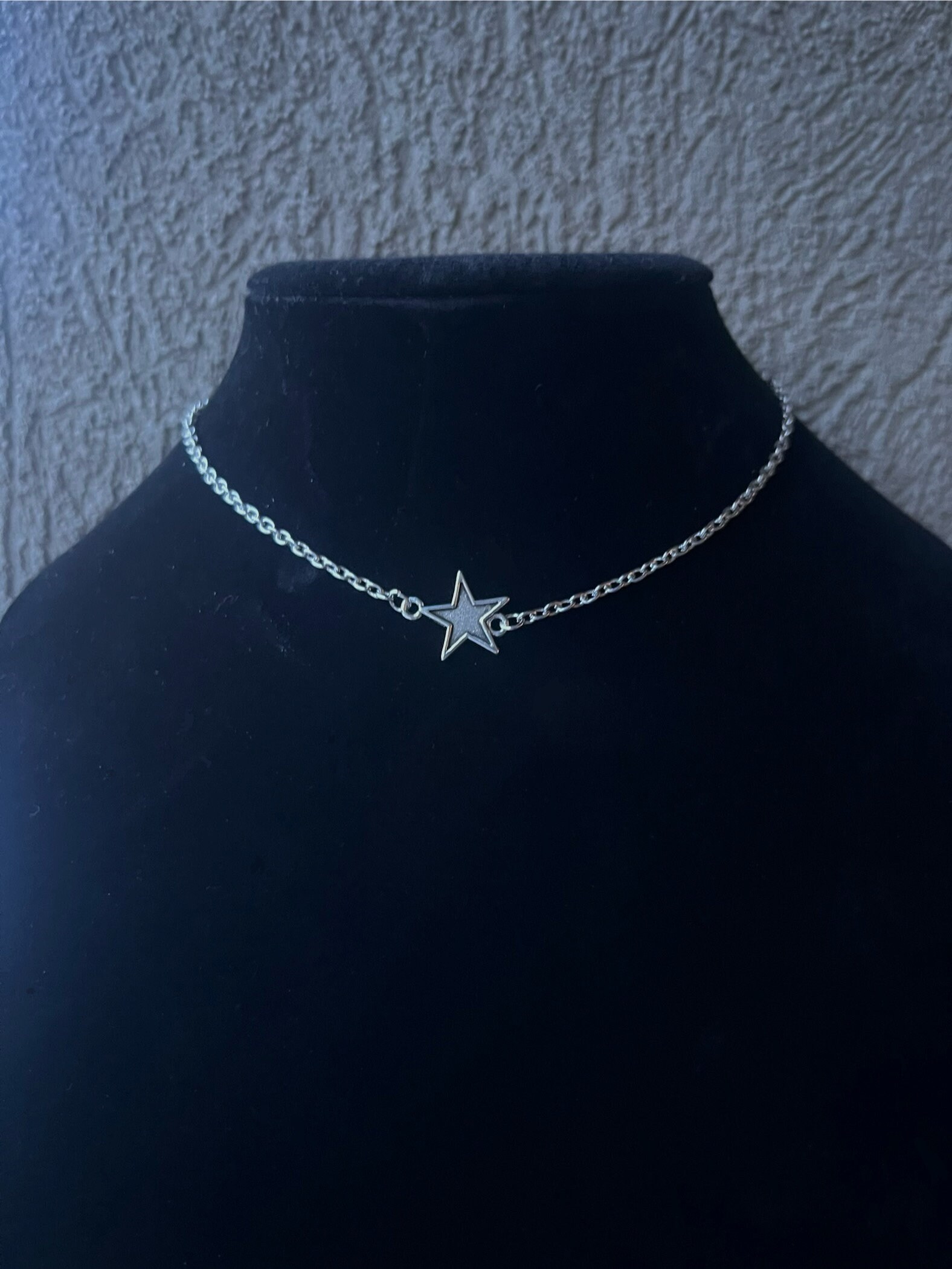 Silver Star Necklace Y2K Rockstar Grunge - Etsy
