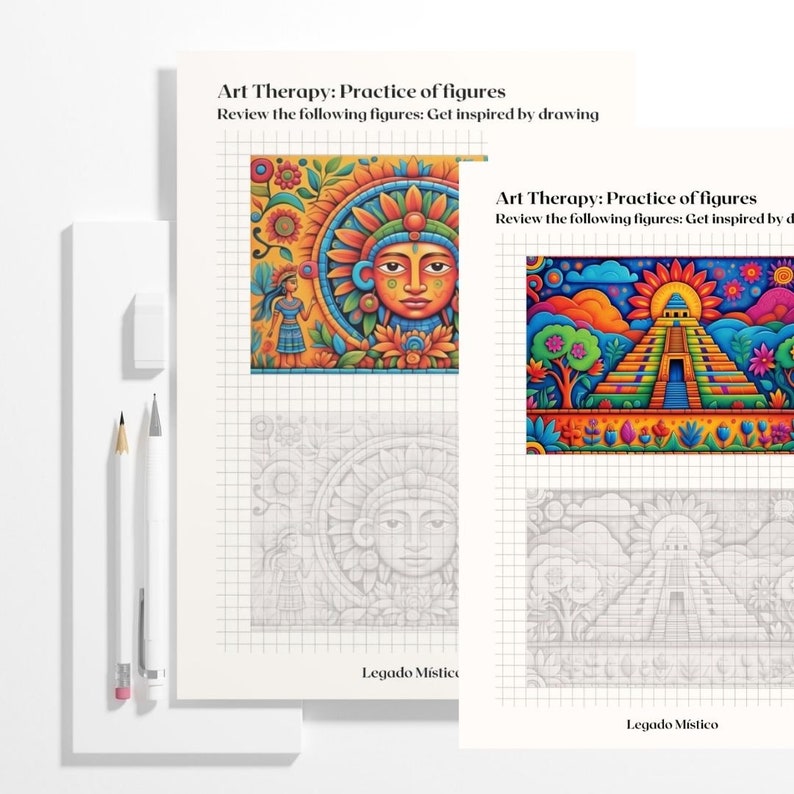 Art Therapy Drawing Patterns, Digital Download, Training Pattern ...
