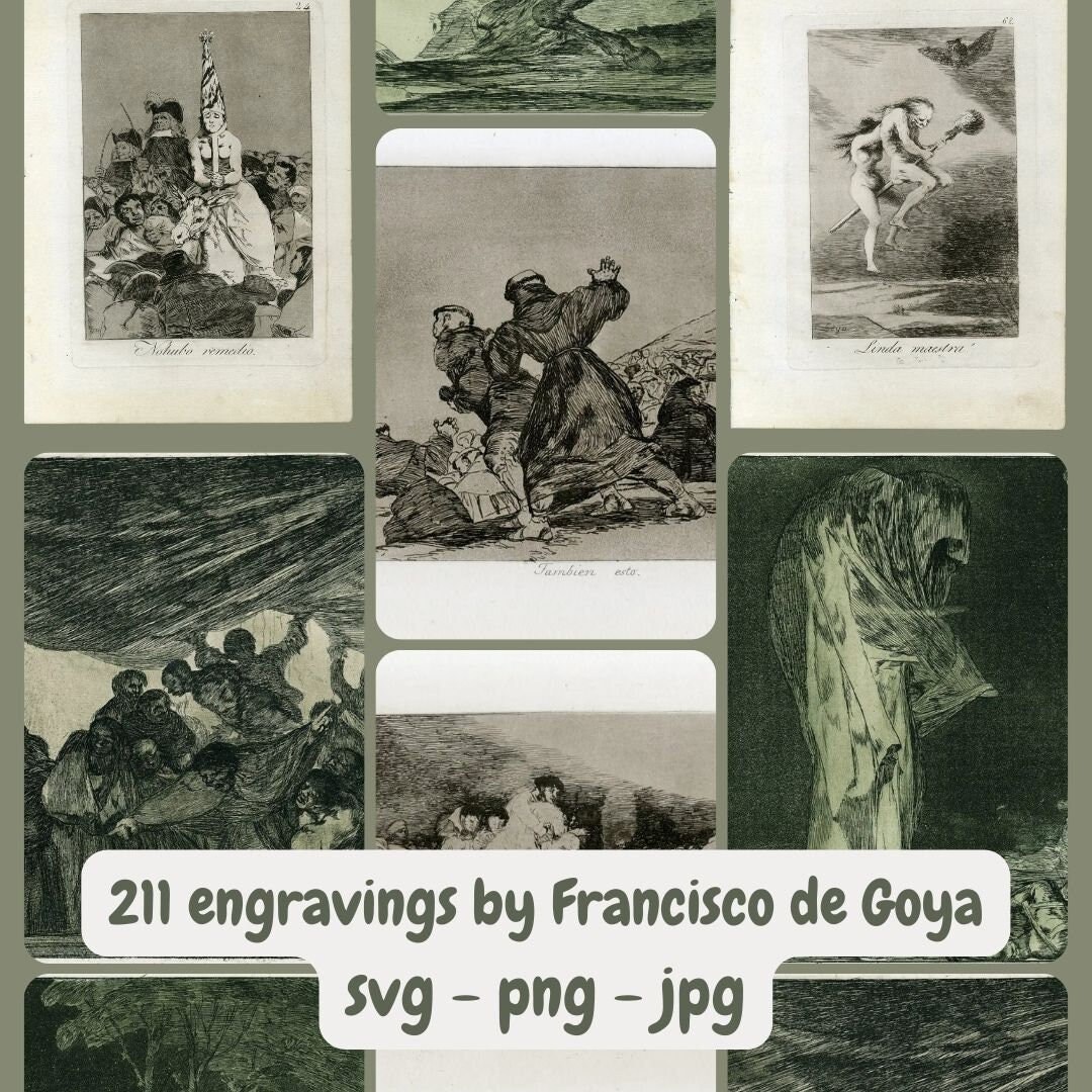 Collection 211 Prints by Spanish Master Francisco De Goya in PNG, JPG ...