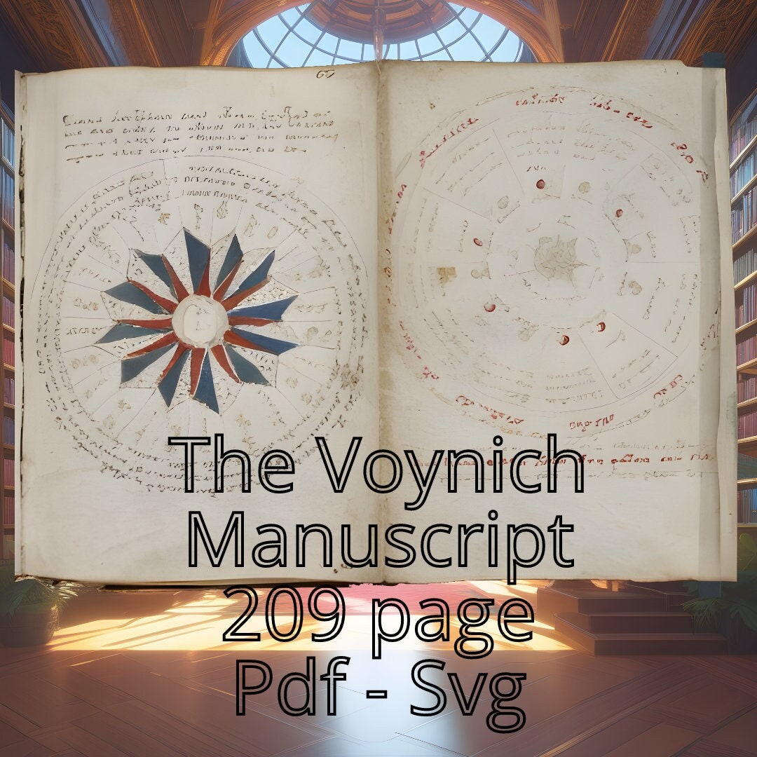 The Voynich Manuscript Digital PDF SVG Printable on Any Medium. Study and Carry With You the ...