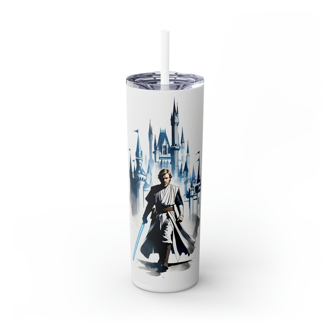 Obi Wan Kenobi Skinny Tumbler With Straw, 20oz, Disney World Tumbler ...