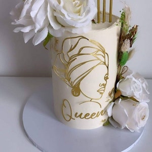 Line Art Face Cake Topper Charm Name Set, Abstract Line Art Cake Topper ...